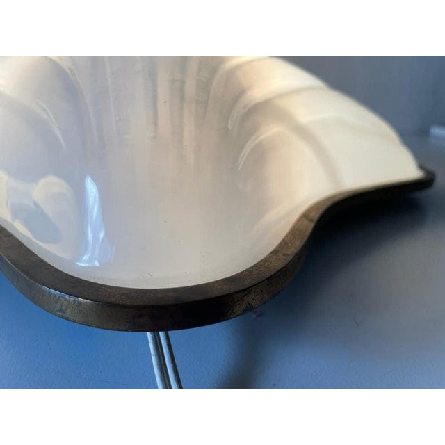 Large Italian Shell Shaped Sconces in White Acrylic Glass, 1950s, Set ...
