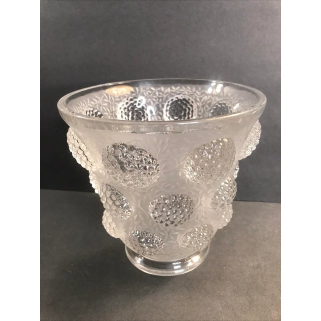 Art Deco Glass Vase Signed by Verlys, High Relief Hydrangea Flowers ...