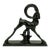 Art Deco Royal Haeger Style Ceramic Sculptural Ram Ibex Black | Chairish