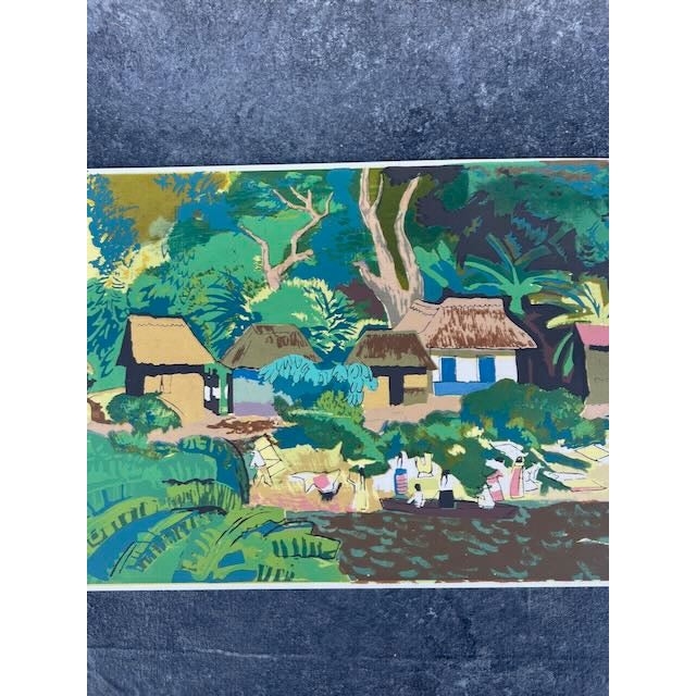 Mid 20th Century Millard Sheets Tropical Paradise Color Block Print ...