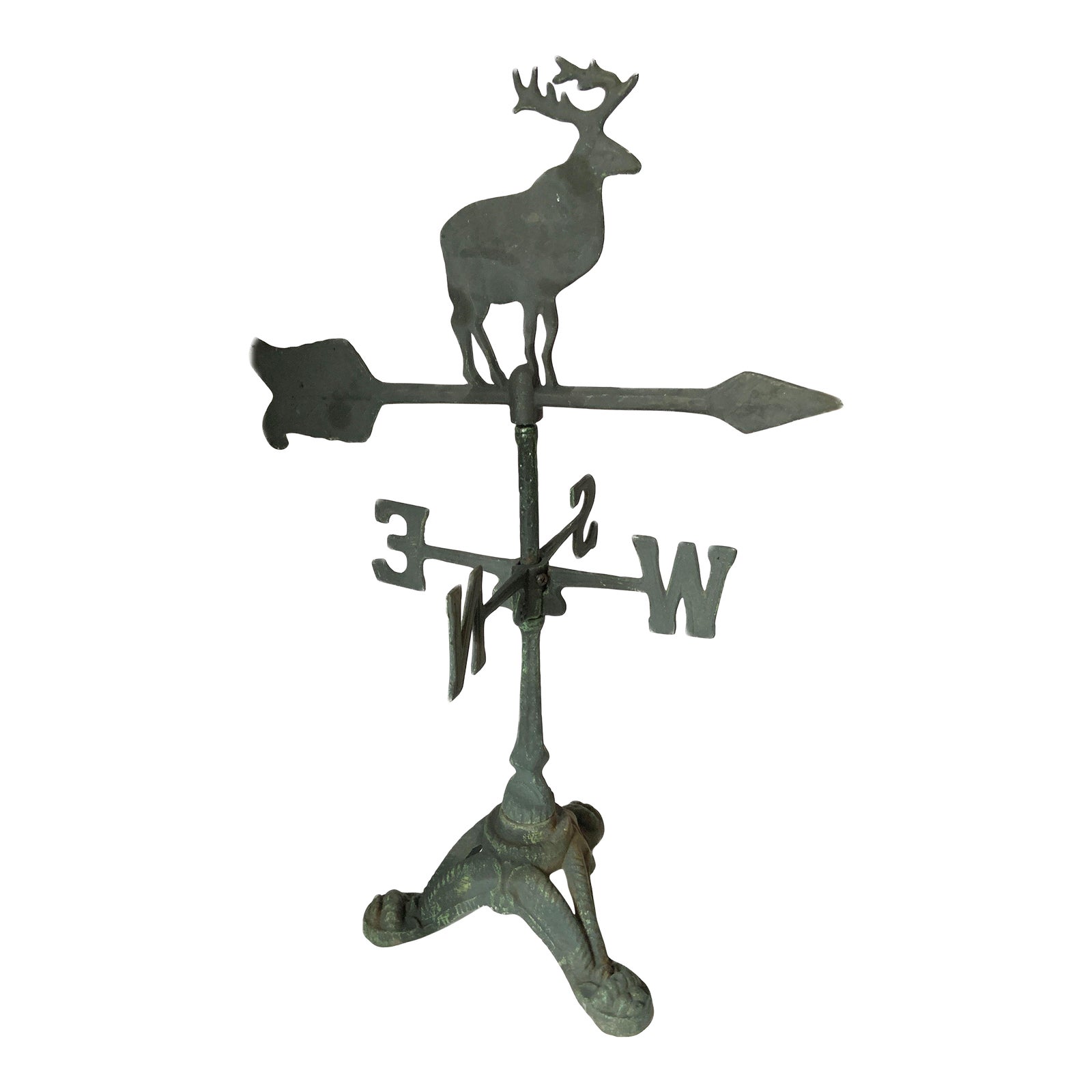 Vintage Moose Weathervane on Iron Stand 27" High | Chairish