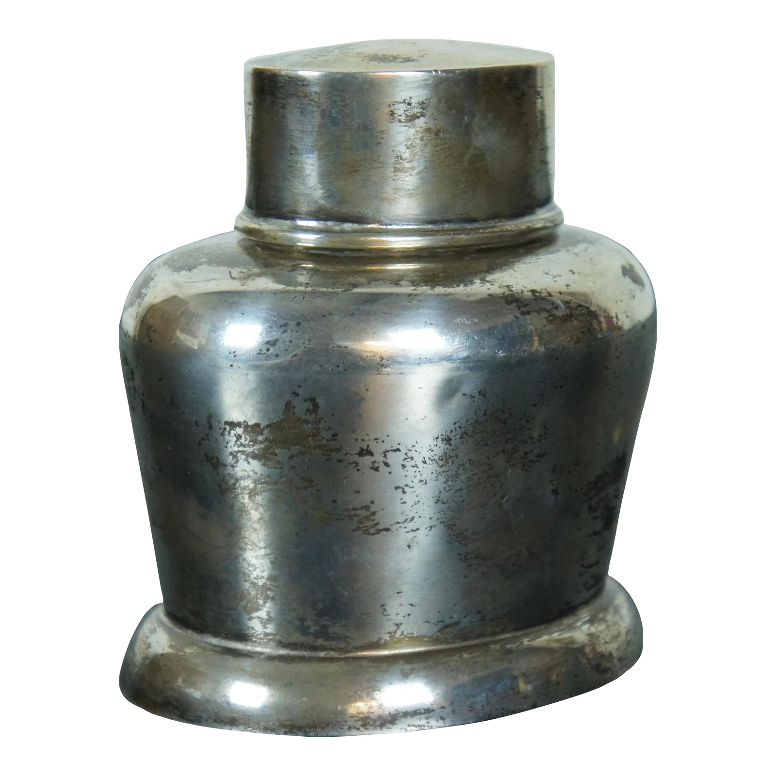 Antique Duncan & Scobbie Birmingham Sterling Silver Tea Canister Caddy ...