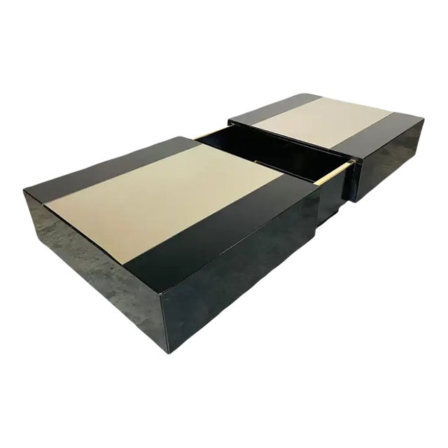 Hidden Bar Mirrored Coffee Table by Eric Maville & Jean Claude Mahey ...