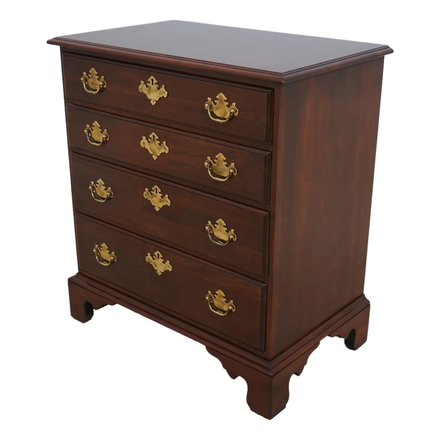 Harden 4 Drawer Solid Cherry Bachelor Chest Dresser | Chairish