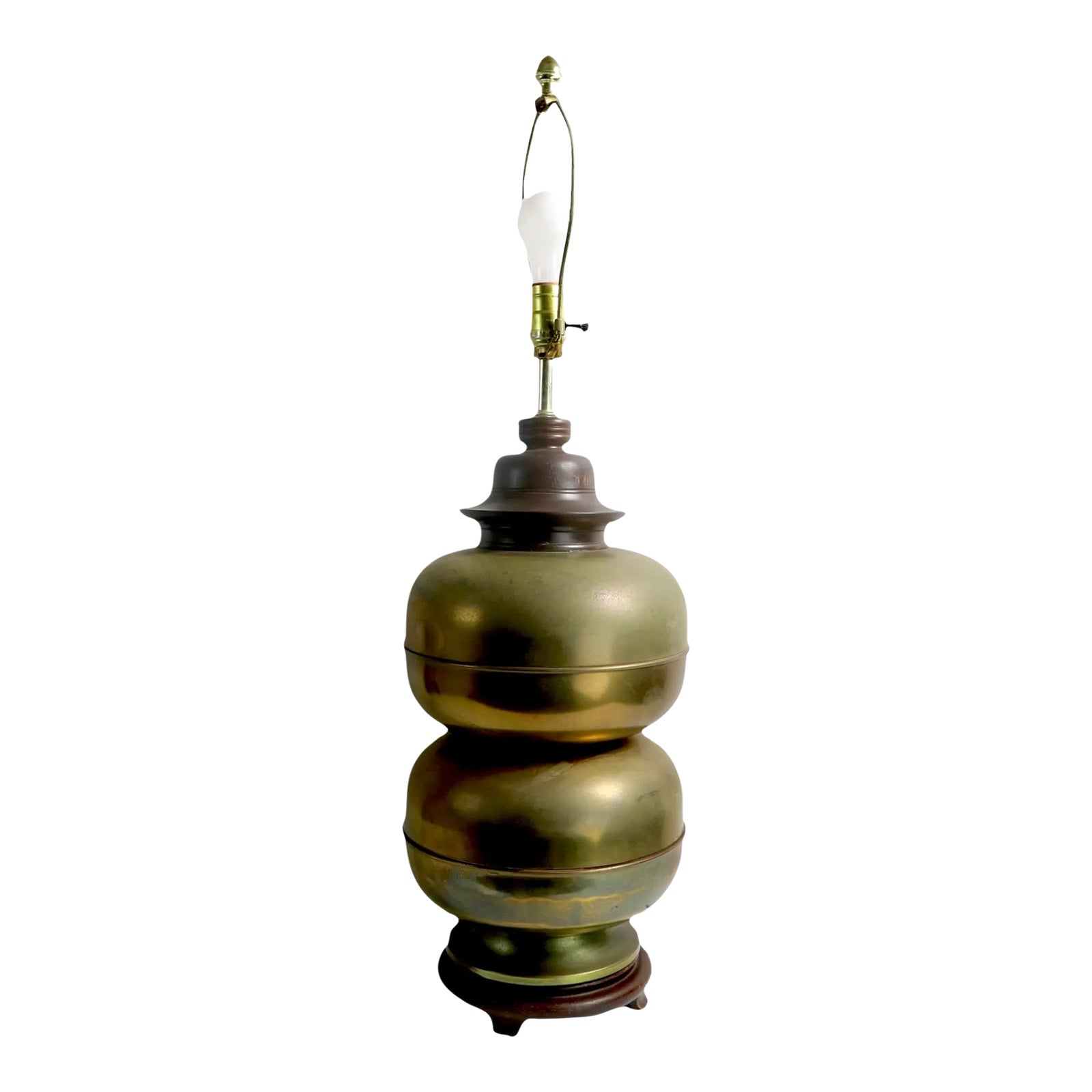 Brass Chinese Style Mid Century Table Lamp Ca. 1950/1970's | Chairish