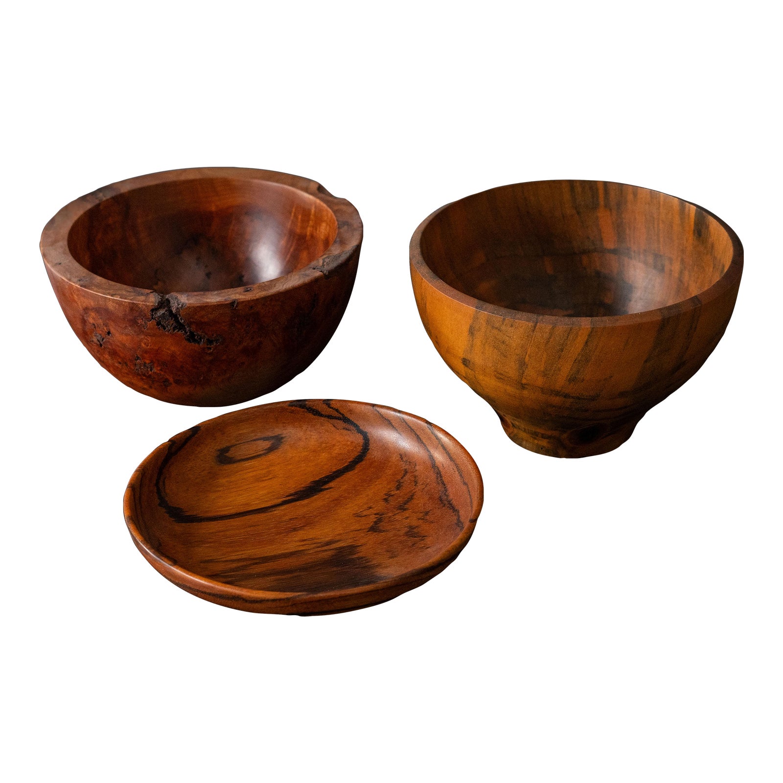 1960s Turned Wood Studio Bowls- Set of 3 | Chairish