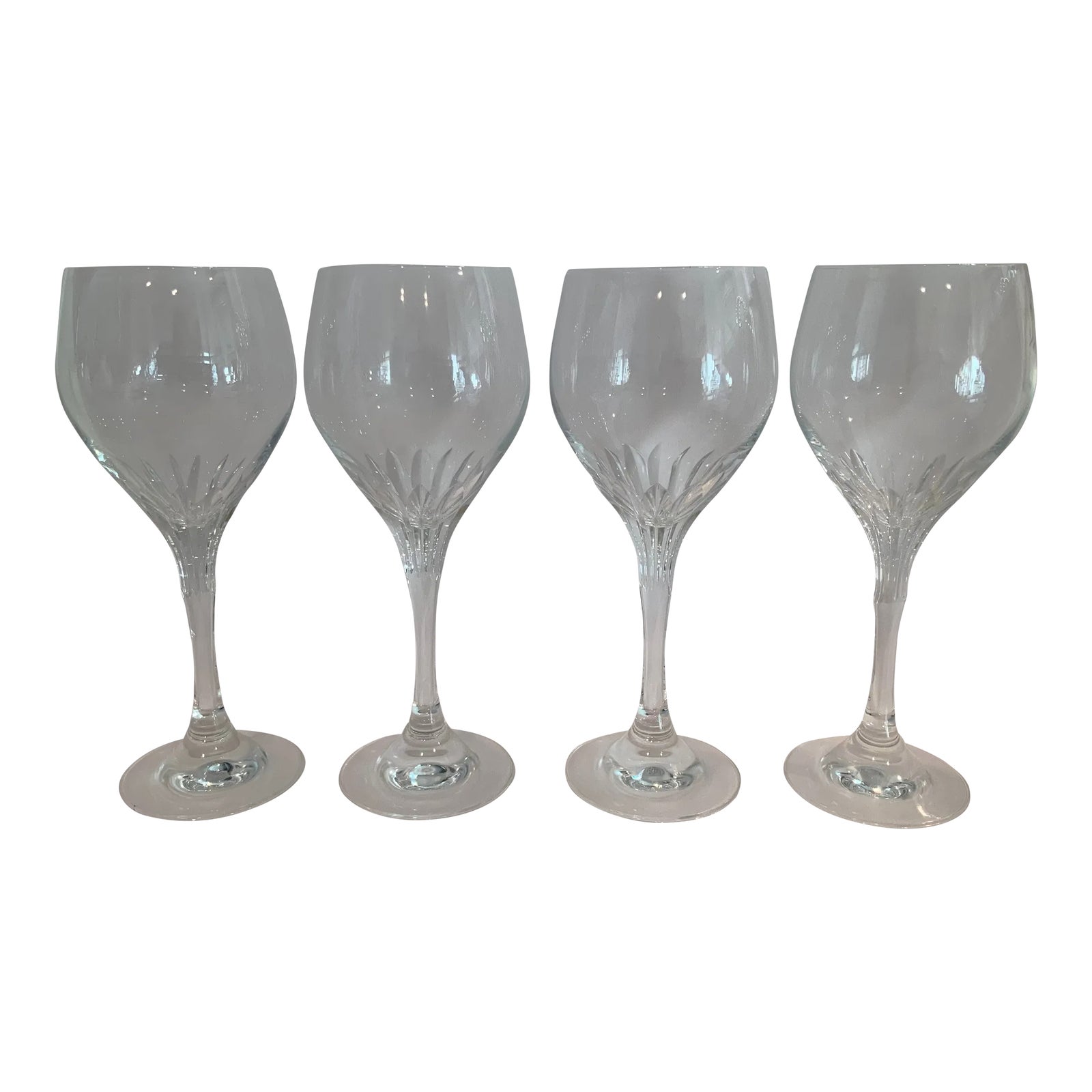 Vintage Schott Zweisel Crystal Can Can Wine Glasses- Set of 4 | Chairish