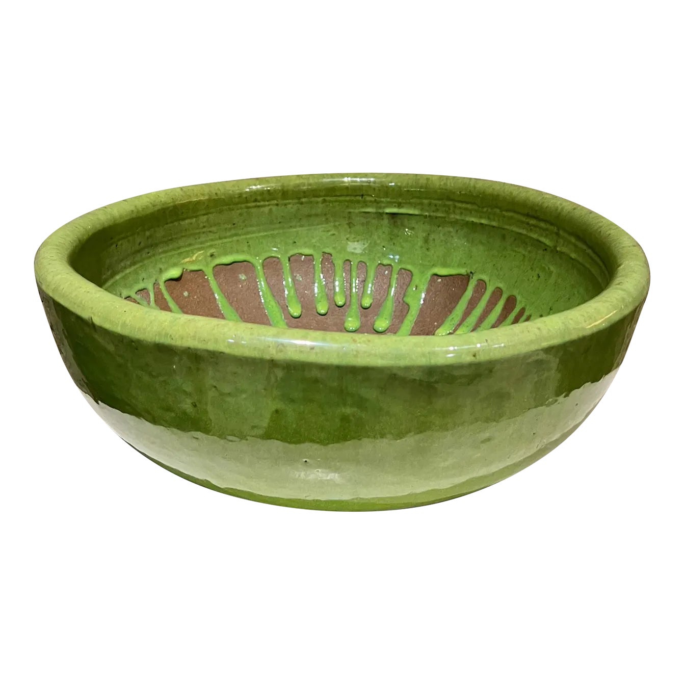 1950s Style Gainey Glazed Art Pottery Architectural Green Planter Pot ...