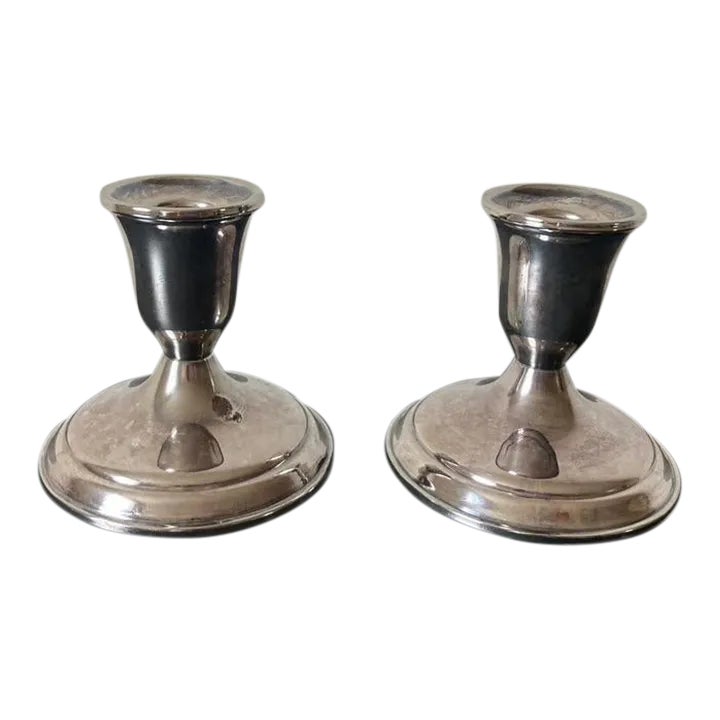 19th Century Antique Towle American Silver Plate Candlesticks, Candle ...