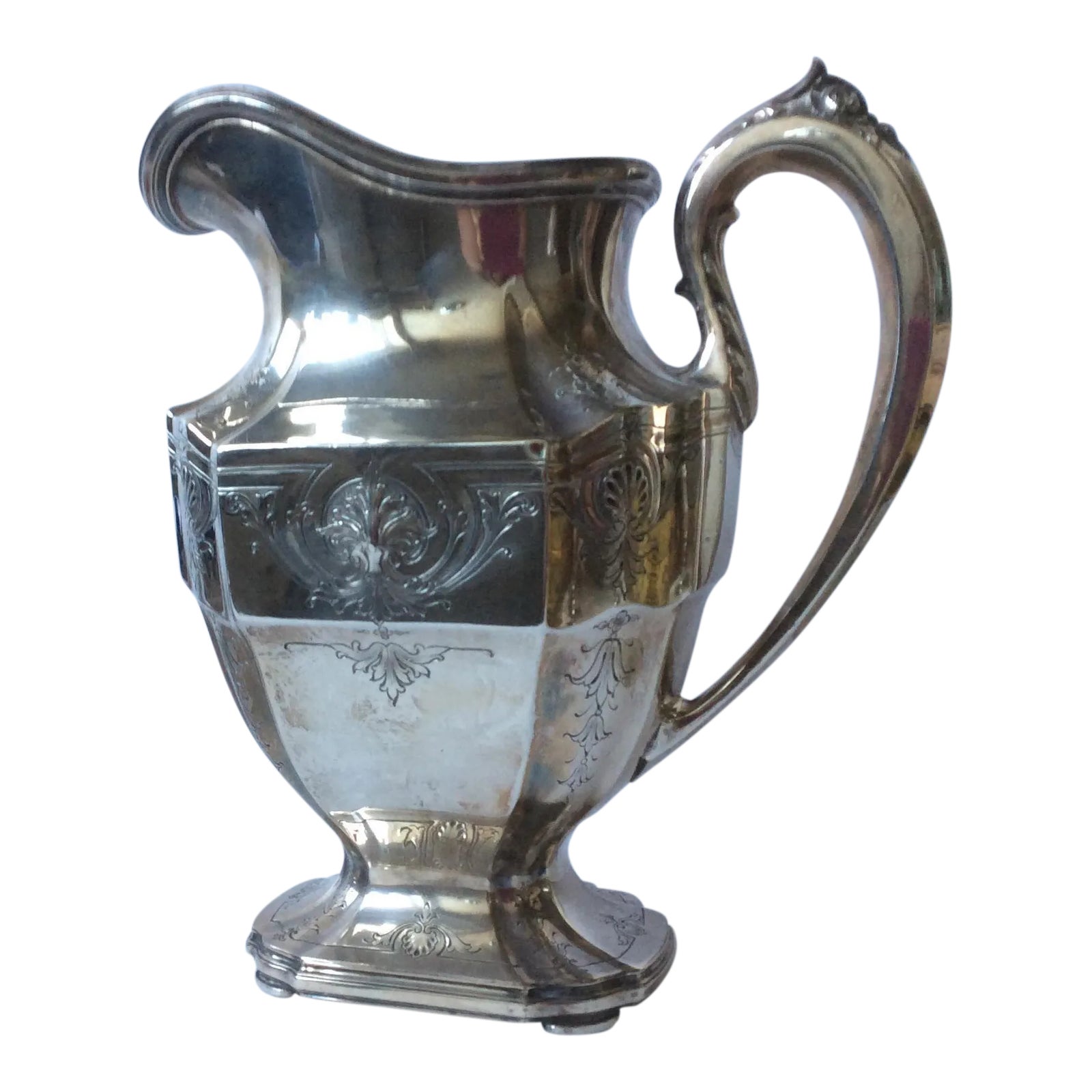 1900s Sterling Silver Water Pitcher | Chairish