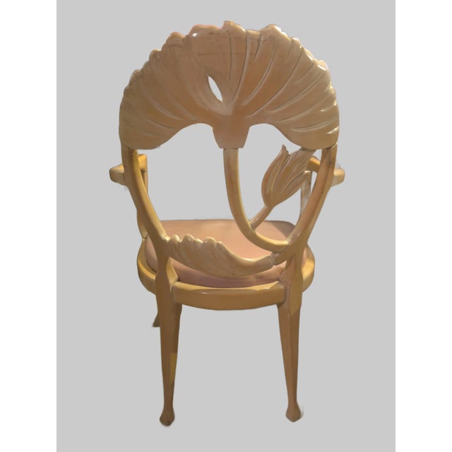 Vinatge Carved Back Italian Armchairs in the Manner of Phyllis Morris ...