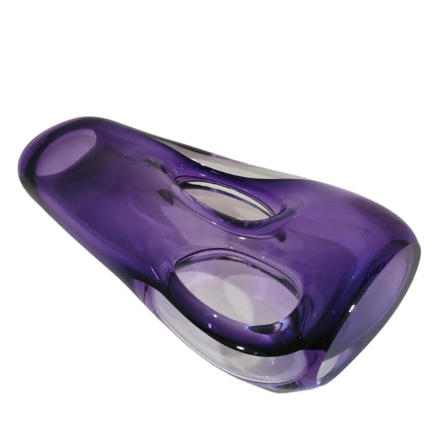 Adam Jablonski Purple Glass Vase | Chairish