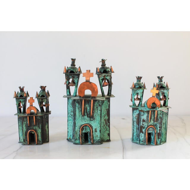 Vintage Brass & Copper Ayacucho Church Sculptures Handmade in Peru ...