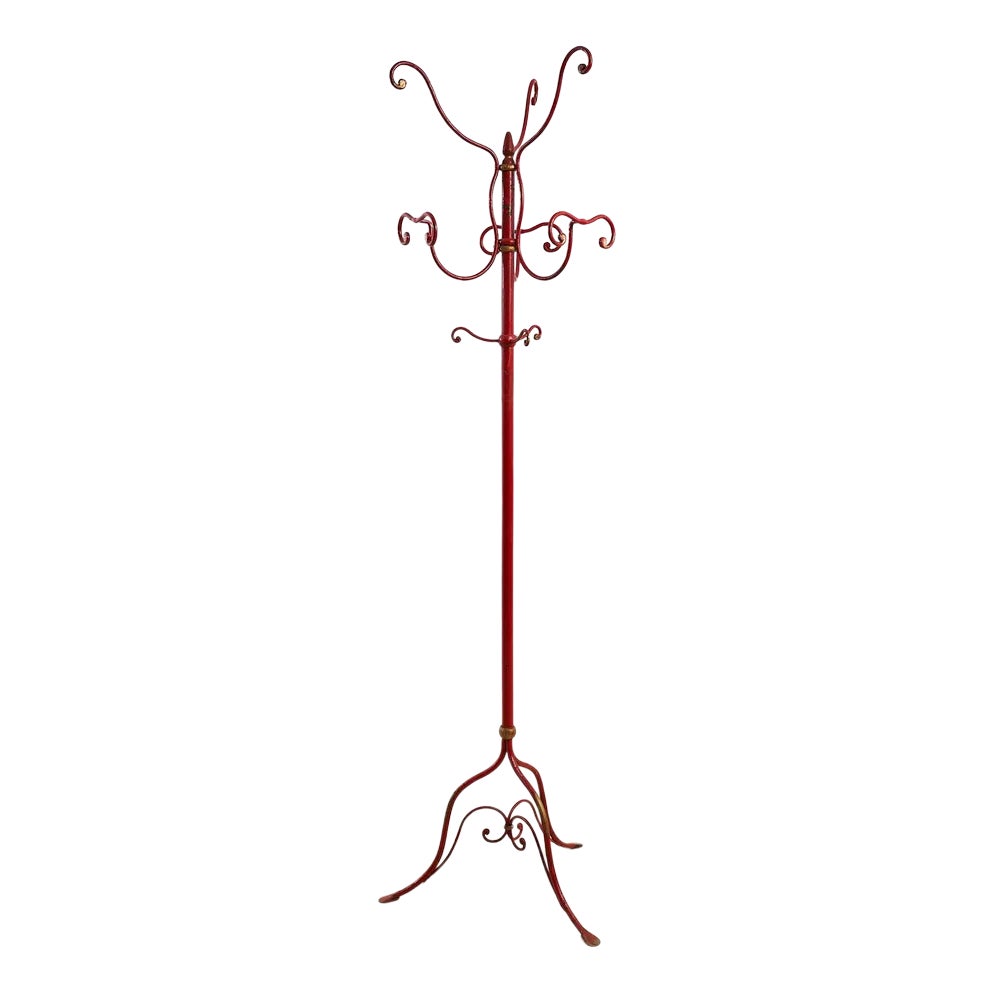 Wrought Iron Coat Rack | Chairish