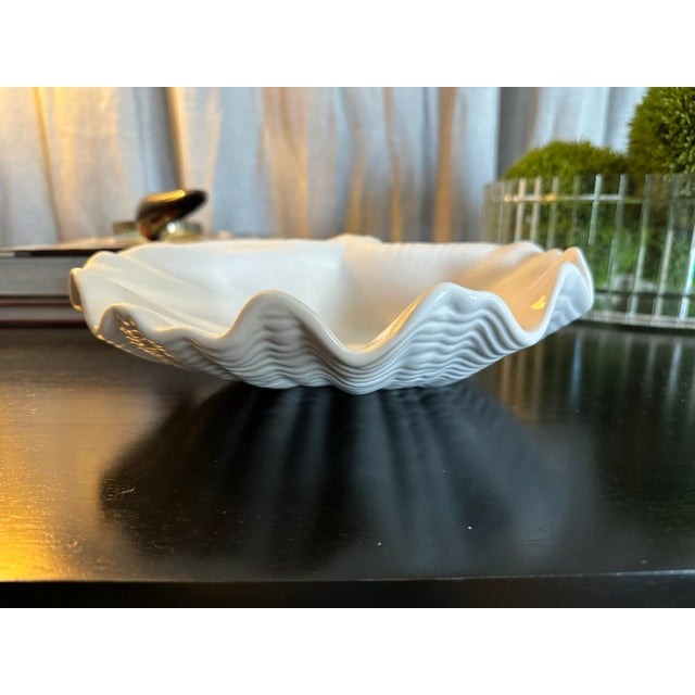 Porcelain Shell Clam Shaped Bowl | Chairish