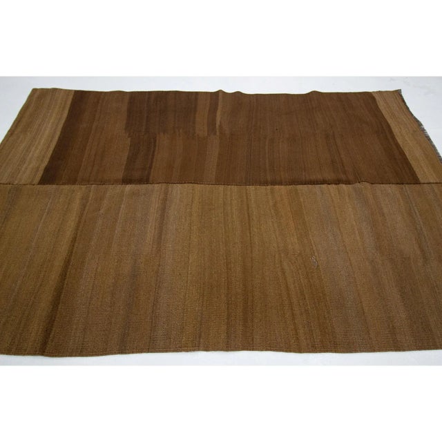 1960s Vintage Brown Turkish Wool Kilim Rug- 4′5″ × 7′1″ | Chairish