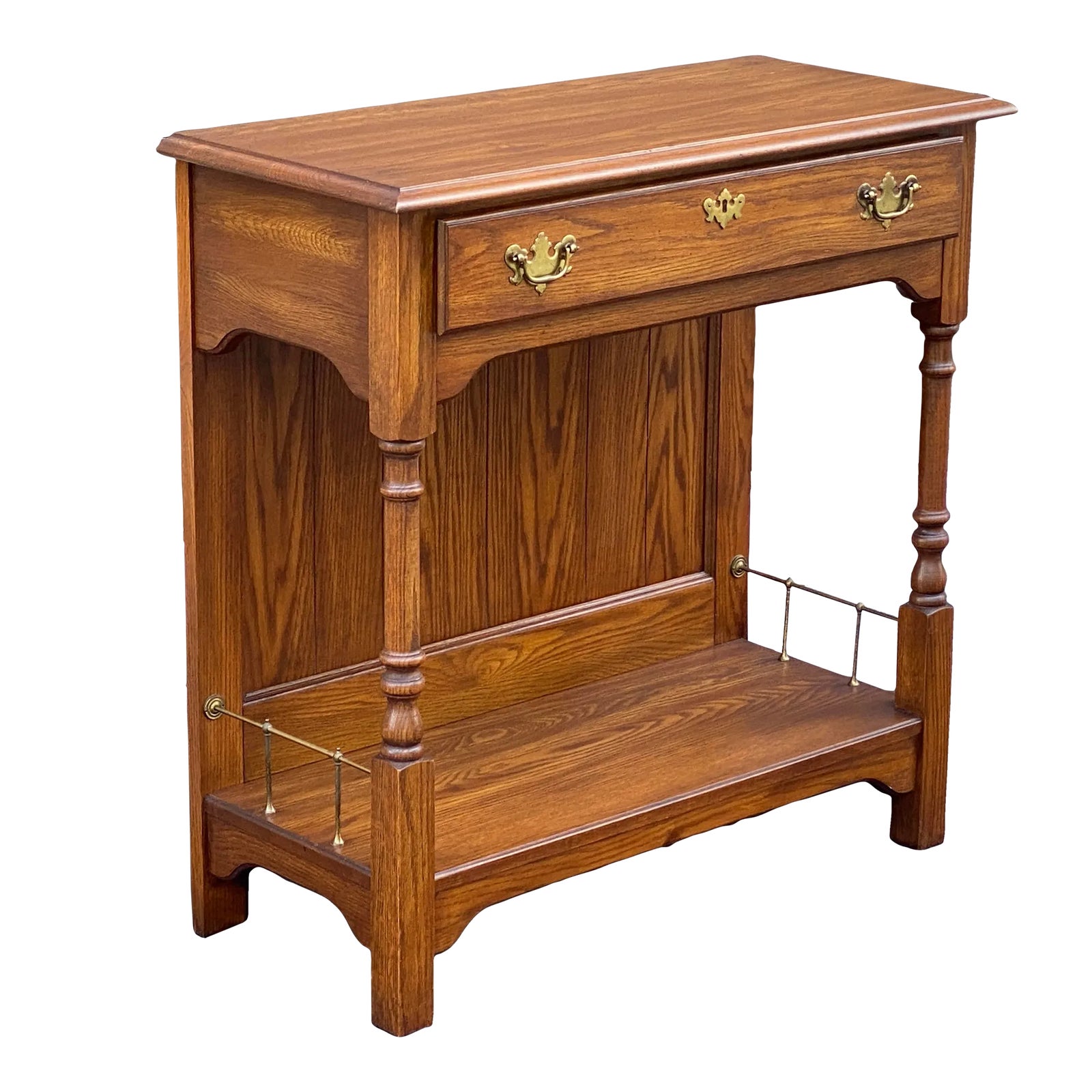 Pennsylvania House Solid Oak Console With Drawer | Chairish