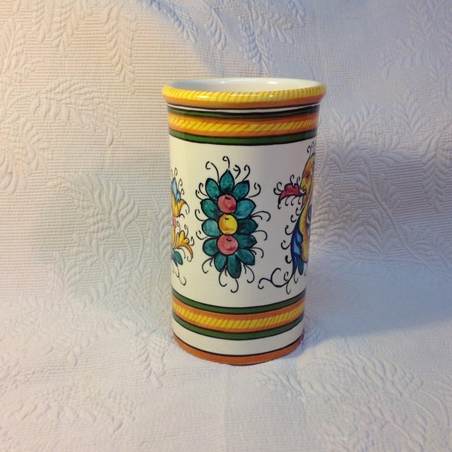 Italian Hand Painted Dragon Vase Vessel Fabbrica Albisolese Ceramiche S ...