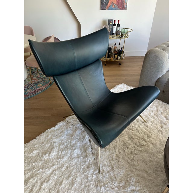 Boconcept Navy Chester Leather. Chair | Chairish