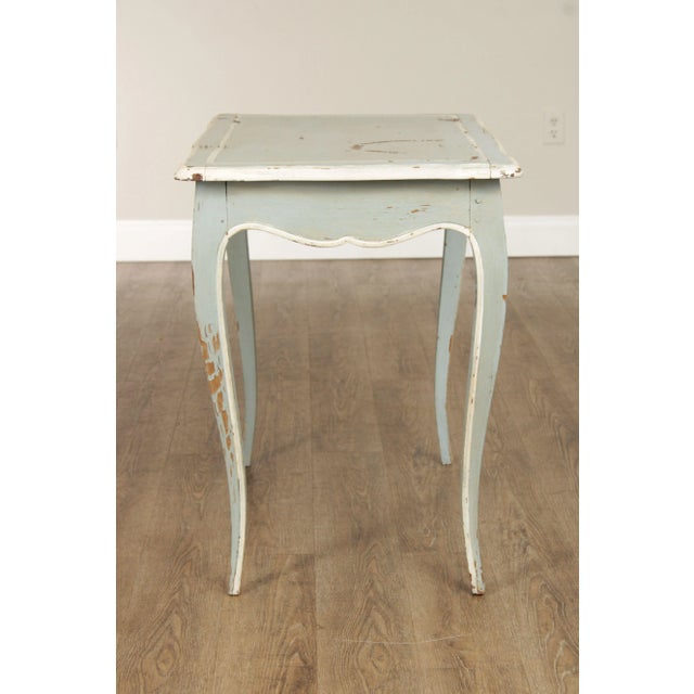 French Louis XV Style Antique Distress Painted Writing Desk | Chairish