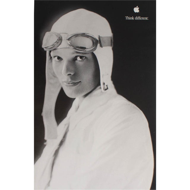 1998 Apple “Think Different” Amelia Earhart Poster | Chairish
