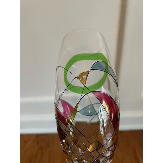 Early 21st Century Milano Crystal Champagne Flutes- Set of 4 | Chairish