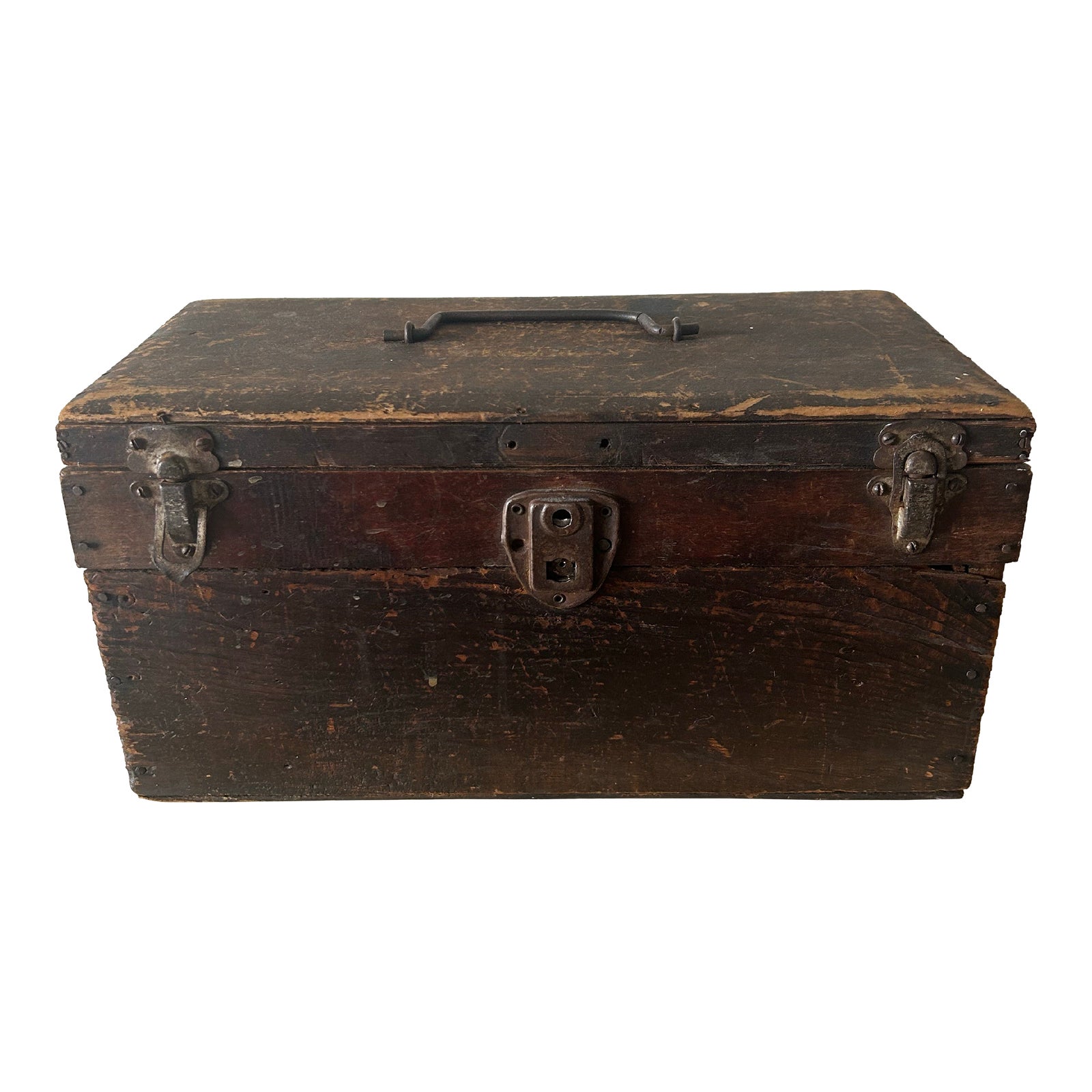 Early 20th Century Antique Wood Tool Box | Chairish