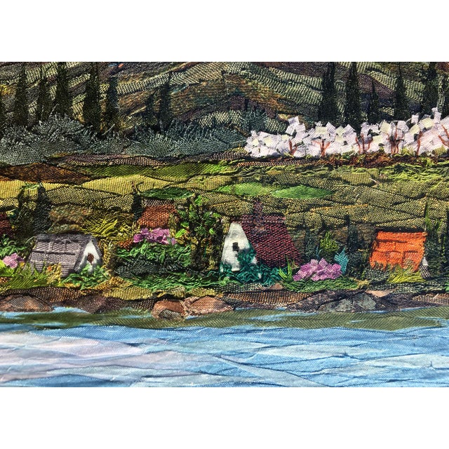 Fabric Landscape Textile Art | Chairish