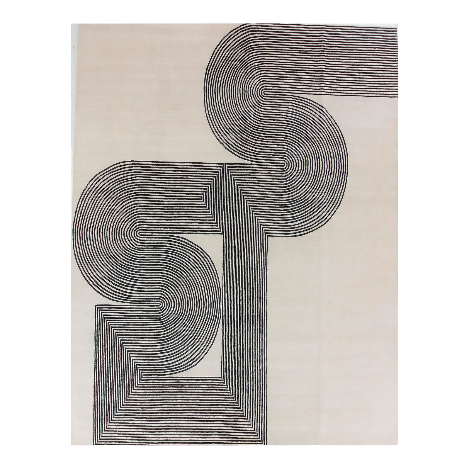 Astor Rug, Black 2.5x10 | Chairish