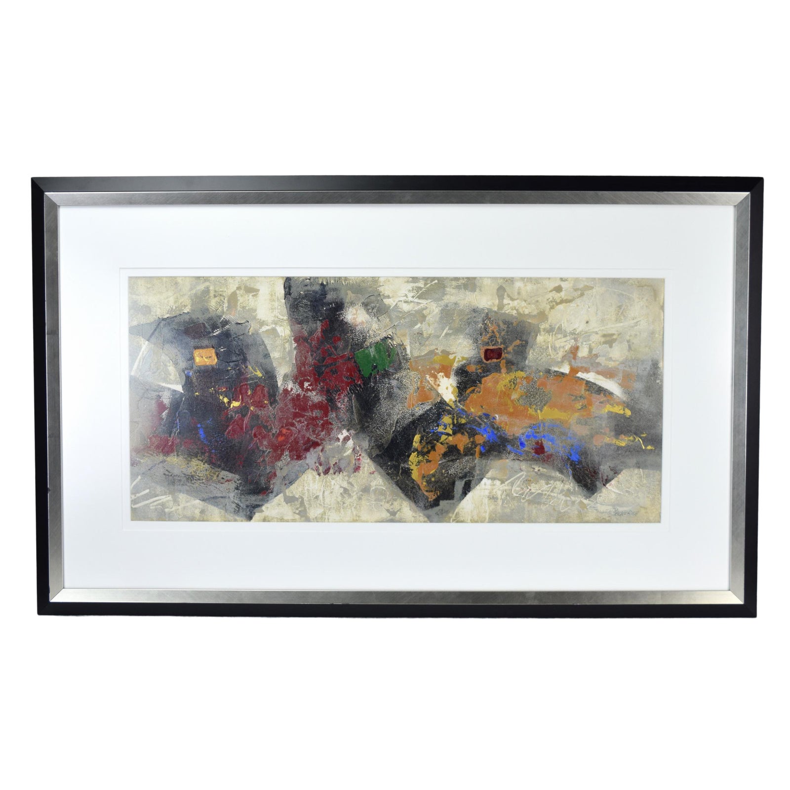 Vintage Modern Abstract Expressionist Forms Oil Painting #2 by Canadian ...