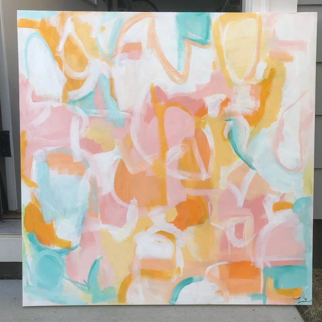Christina Longoria “Playa Hermosa” Abstract Painting | Chairish