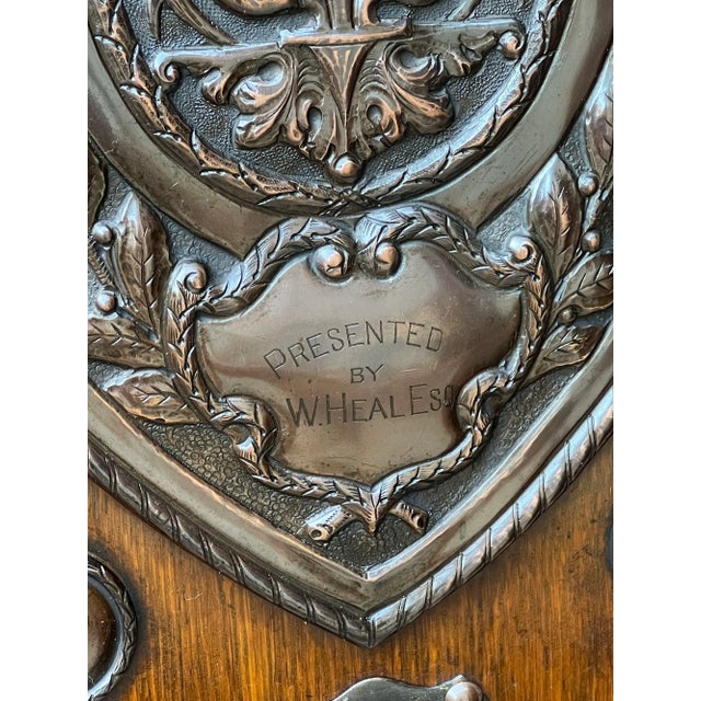 Antique English Choir Trophy Award Plaque Copper Repousse C1938 Lyre ...