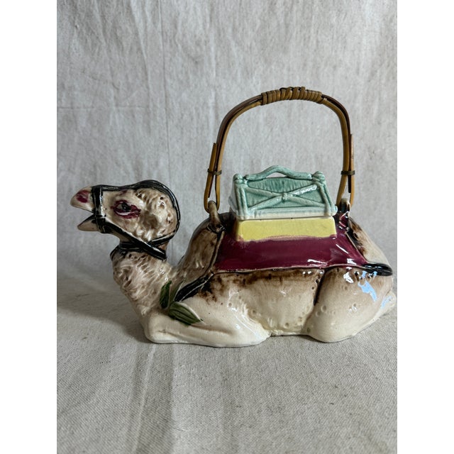 Vintage Ceramic Camel Tea Pot | Chairish