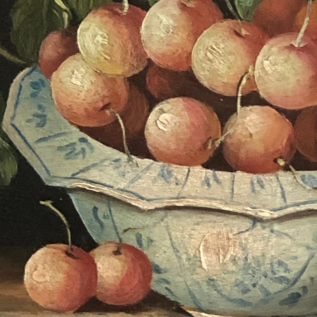 Late-20th Century Robert Grace Oil-On-Board Cherries Still Life, Framed ...