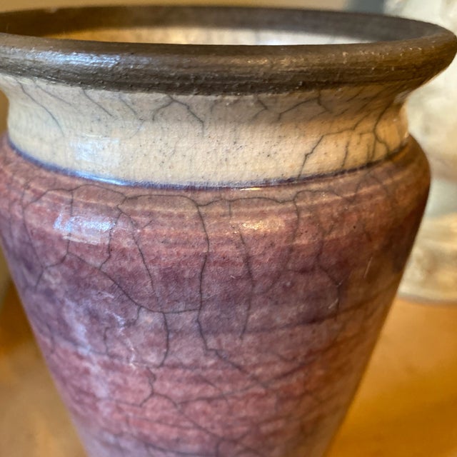 1980s Handmade Ceramic Pottery Vase | Chairish