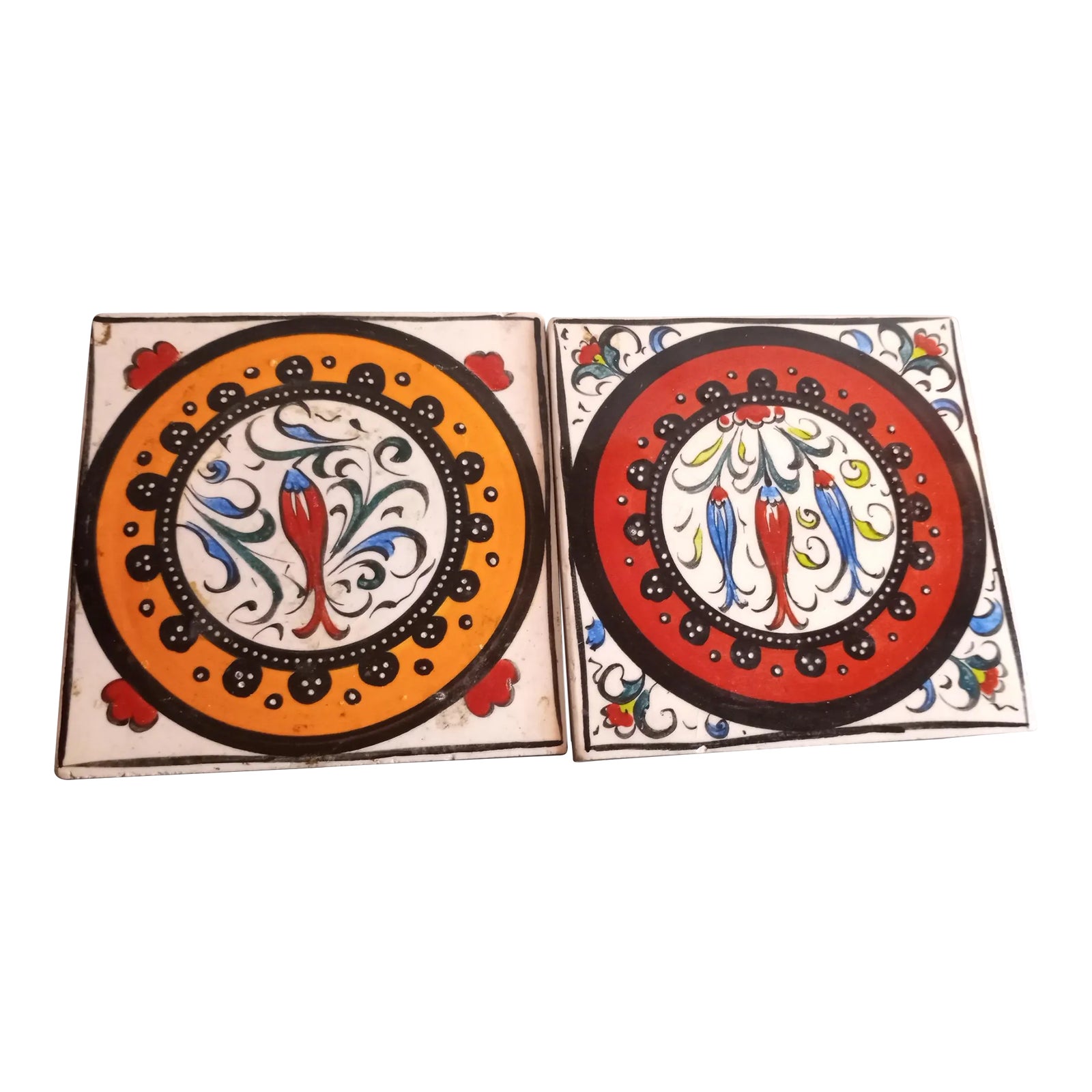 Keramika Dekoracni Turkey Ceramic Tiles - Set of 2 | Chairish