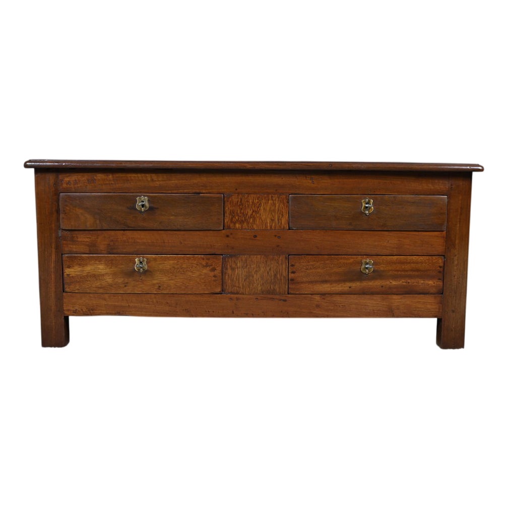 Small Teak Chest from Pondicherry, 1890s | Chairish