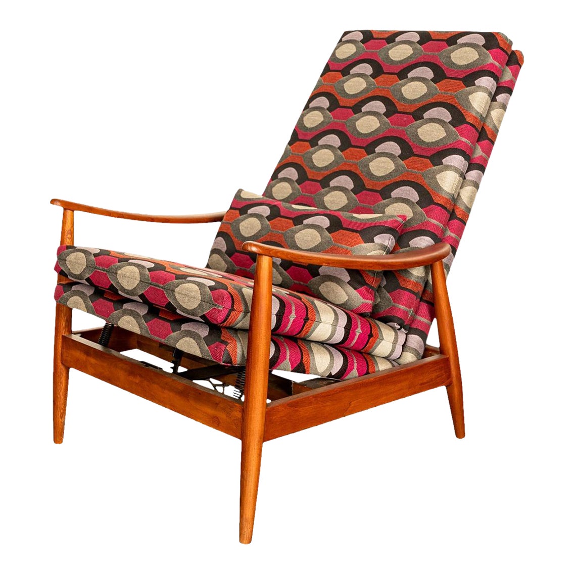 Mid Century Modern Teak Arm Chair Rocker Recliner Arnt Lande Stokke ...