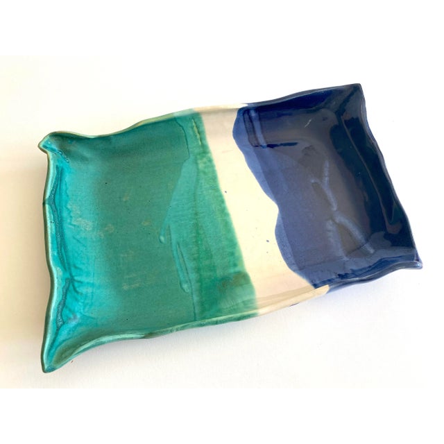 Vintage 1997 Contemporary Organic Modernist Studio Pottery Drip Glaze ...