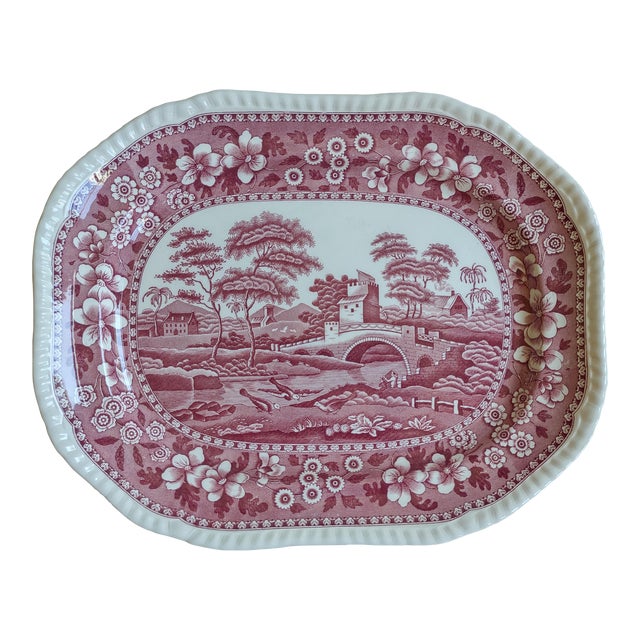 1950s Vintage Spode Tower Platter | Chairish