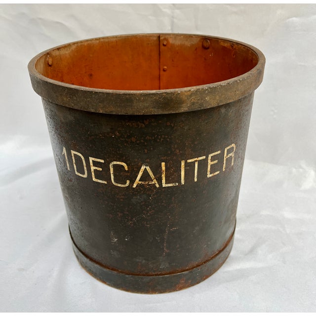 Vintage Belgian Metal Decaliter Barrel Planter | Chairish