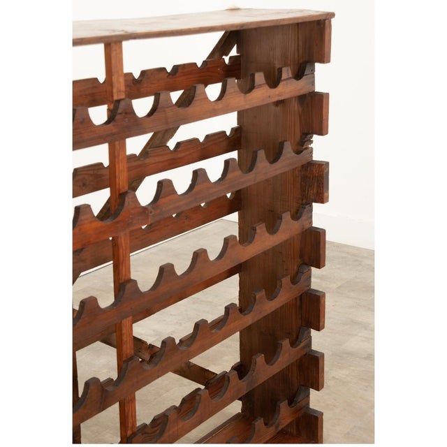 French Vintage Pine Wine Rack | Chairish