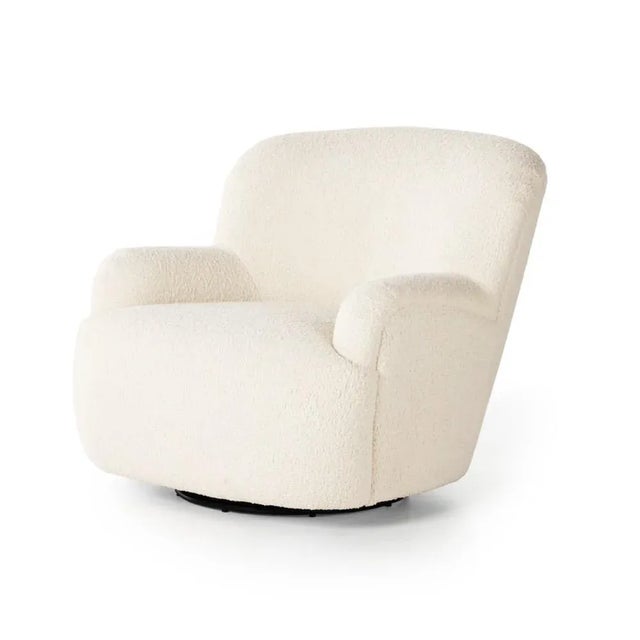 Kadon Swivel Chair, Sheepskin Natural | Chairish