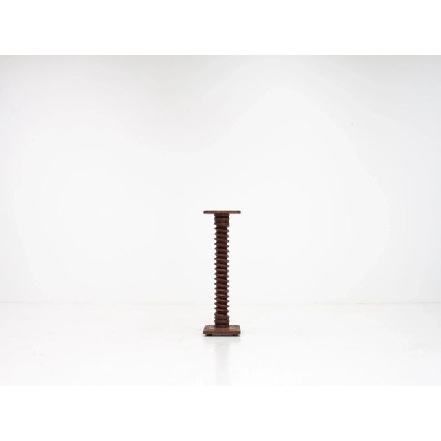 Vintage French Pedestal Plinth Turned Screw Column Stem in the style of ...