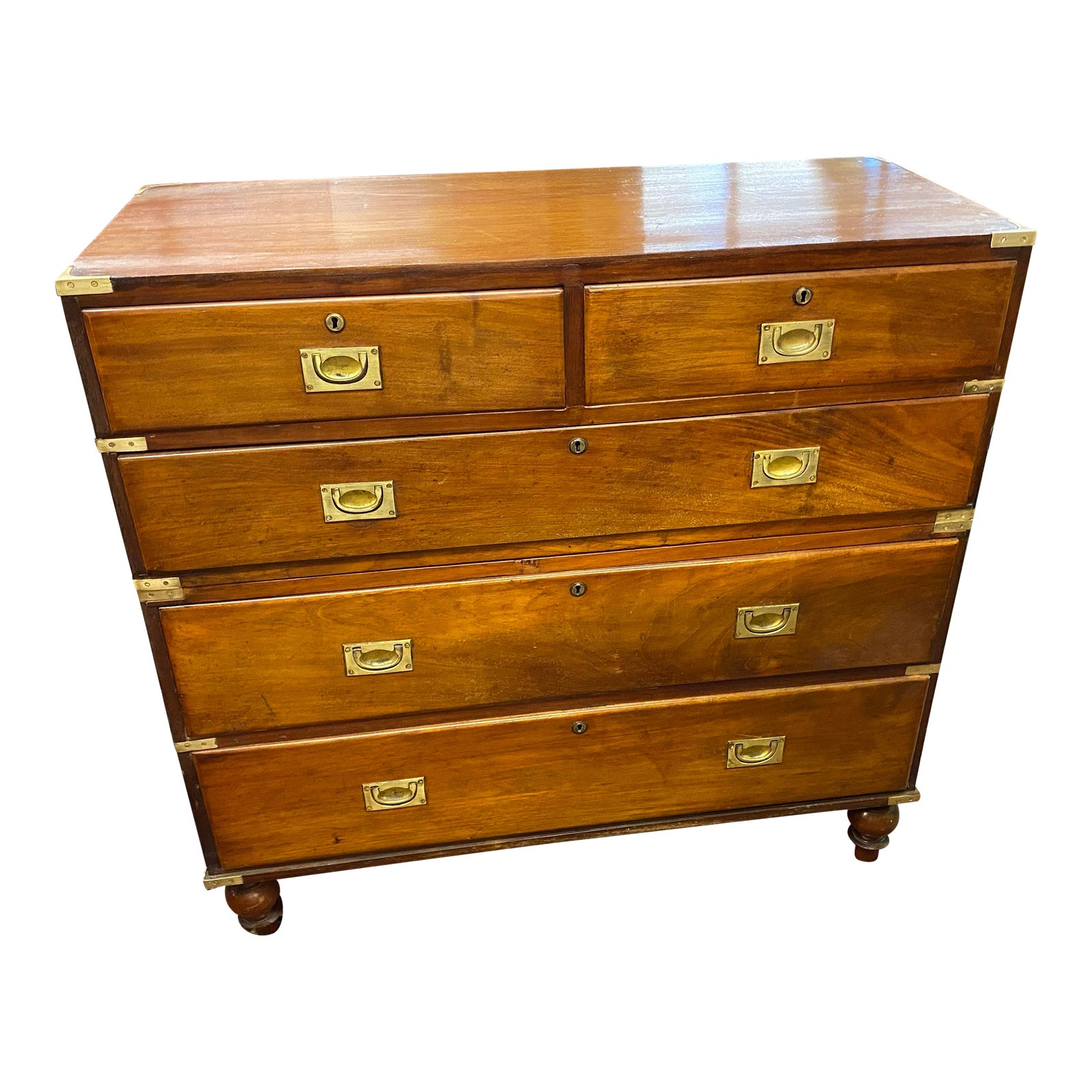 19thc English Campaign Chest | Chairish