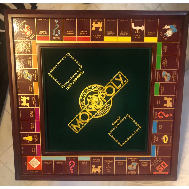 Wooden Monopoly Game Board and Table Collectors Edition | Chairish