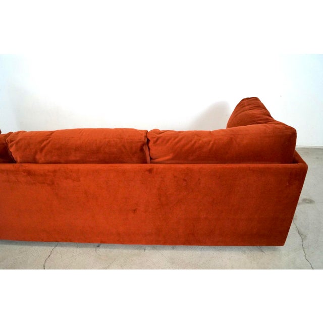 Vintage Mid-Century Modern Rust Orange Selig Lounge Sofa | Chairish
