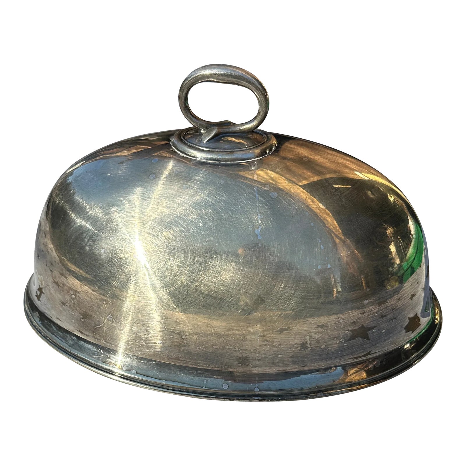 1970s Elkington Food Cloche Silverplate Stamped Meat Dome | Chairish