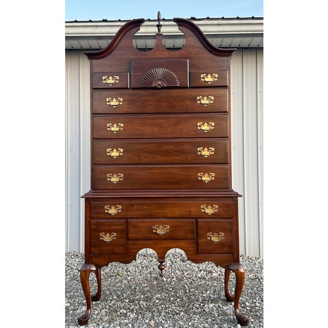 Pennsylvania House Solid Cherry Queen Anne Highboy Dresser | Chairish