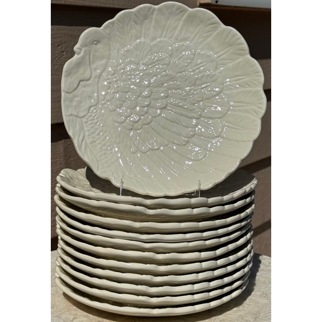 Vintage Avon Turkey Motif Thanksgiving Salad Plates - Set of 12 | Chairish